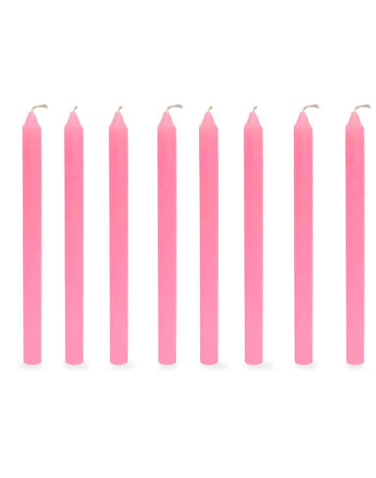 Vela Palito Tradicional Rosa - Unidade 30 gramas - 3 horas - Loja e ...