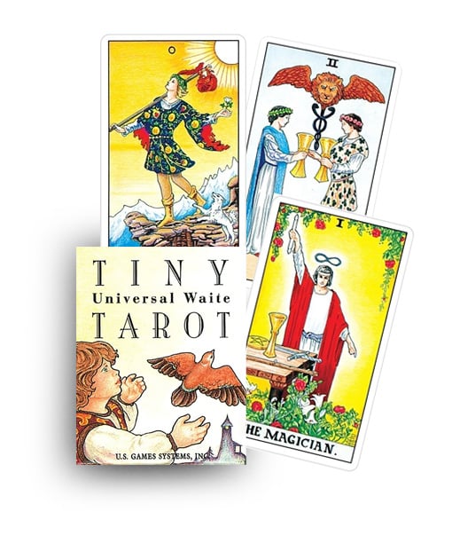Tiny Universal Waite® Tarot (mini tarô) – Loja e Editora Pavão Branco